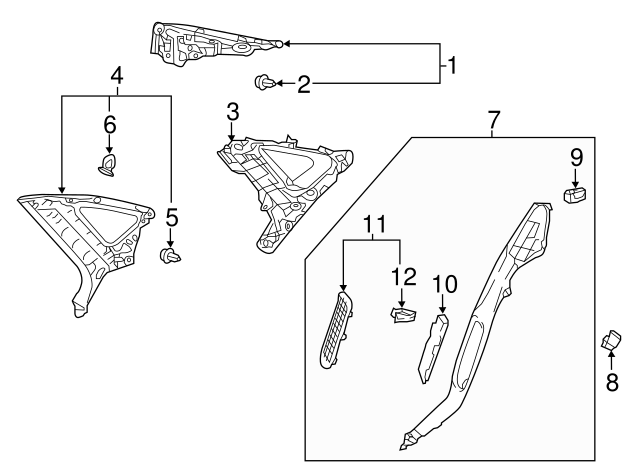 62440-50010-C2 - Quarter Trim - 2018-2024 Lexus | My L Parts
