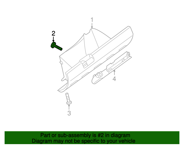01451-0024U - Glove Box Screw 2005-2021 Nissan | Nissan Parts ...