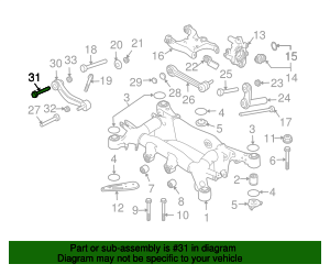 33306760391 - 2004-2010 BMW Rear Upper Control Arm Bolt (33-30-6-760 ...