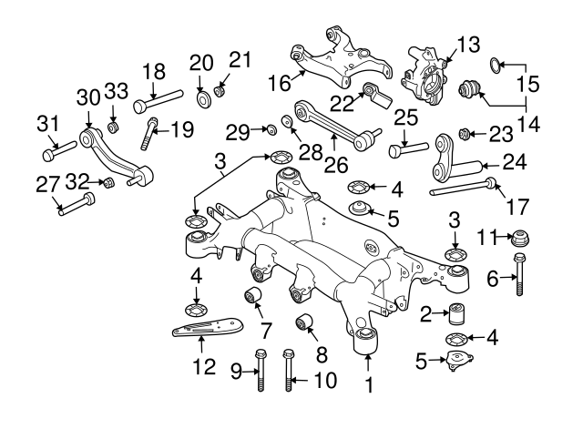 33-31-6-770-828 - Suspension Subframe Crossmember 2004-2010 BMW ...