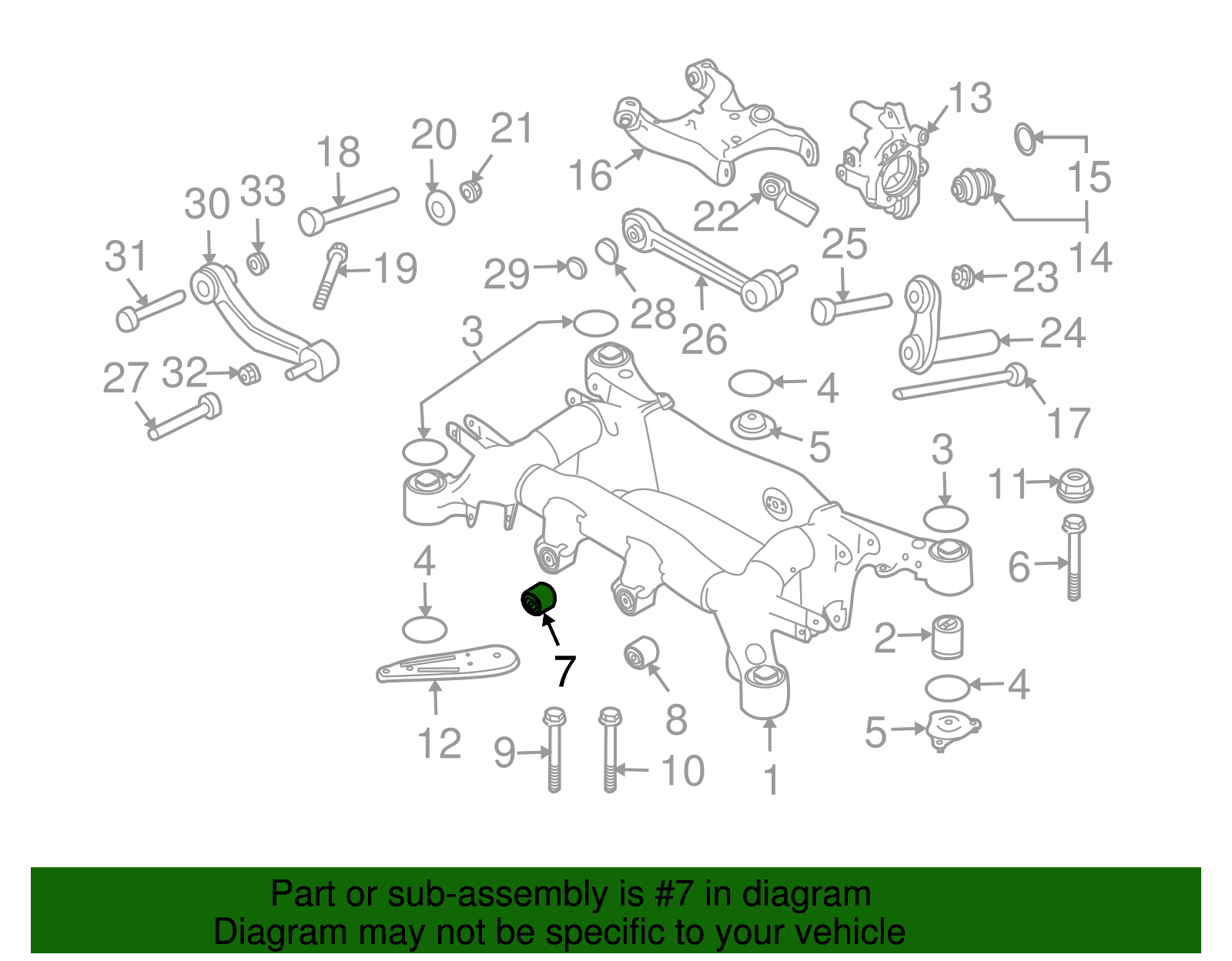 Genuine BMW 33-17-6-767-525 | Suspension Cross-Member Rubber Mount ...
