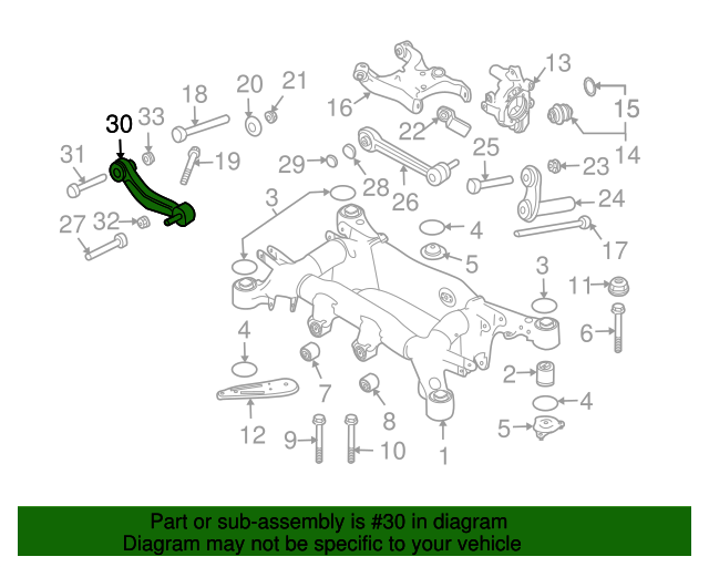 33322347990 - 2002-2010 BMW Rear Upper Control Arm (33-32-2-347-990 ...