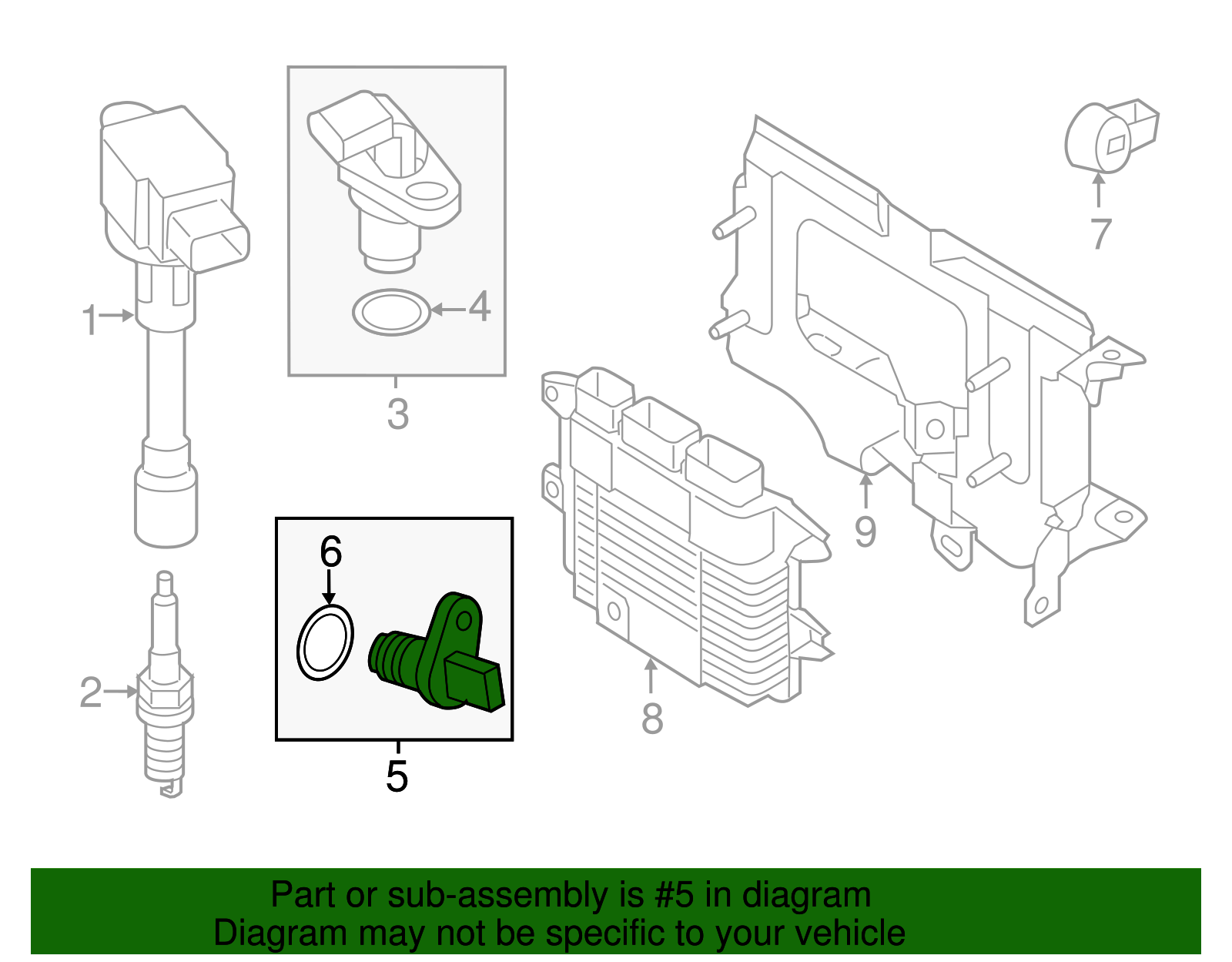 23731-3LM1B - Engine Camshaft Position Sensor - 2007-2025 Nissan ...