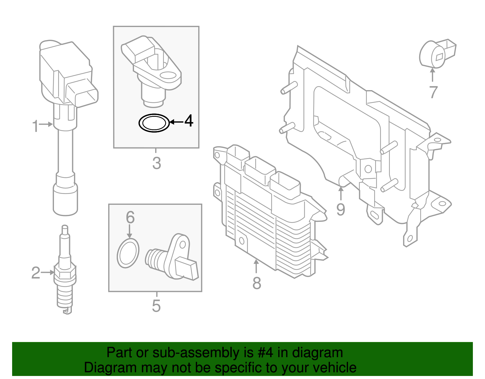 2011-2025 Nissan Crankshaft Sensor O-Ring 22131-1HC1A | Burien Nissan Parts