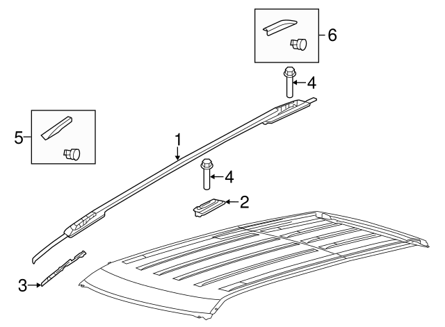 2011-2015 Ford OEM NEW 11-15 Ford Explorer Right Roof Rack Slat Rail ...