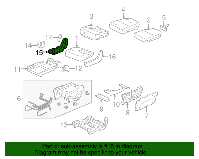 81757-SHJ-A02ZC - Cover, L Middle Seat Reclining *YR239L* (Ivory ...