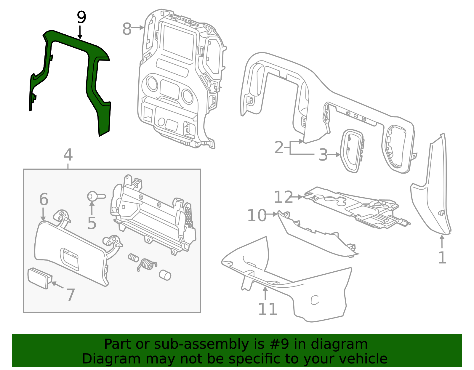 84002448 - Center Bezel 2019-2024 GM | Big 3 Auto Parts
