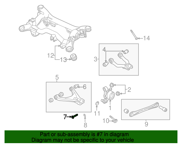 1999-2006 Volkswagen Lower Control Arm Adjust Bolt WHT-001-661 | OEM ...