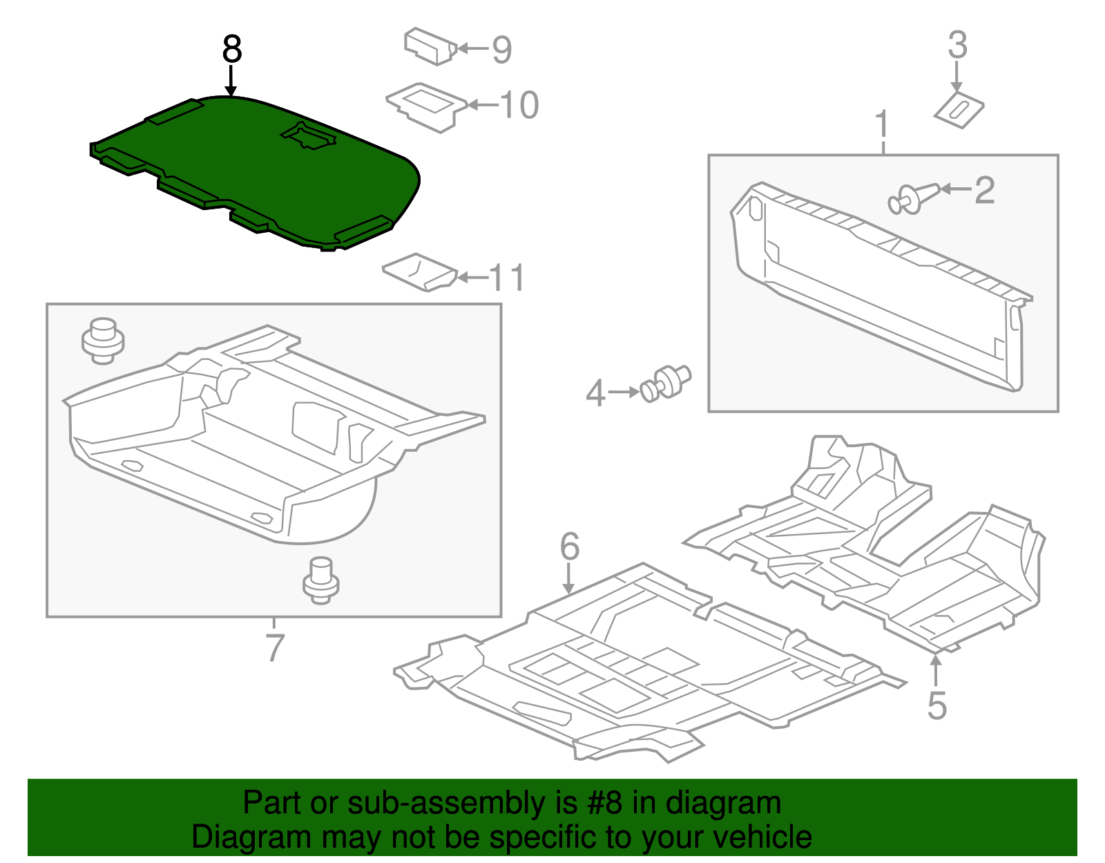 84524-TK8-A02 - Lid 2014-2017 Honda Odyssey | Honda Parts Online