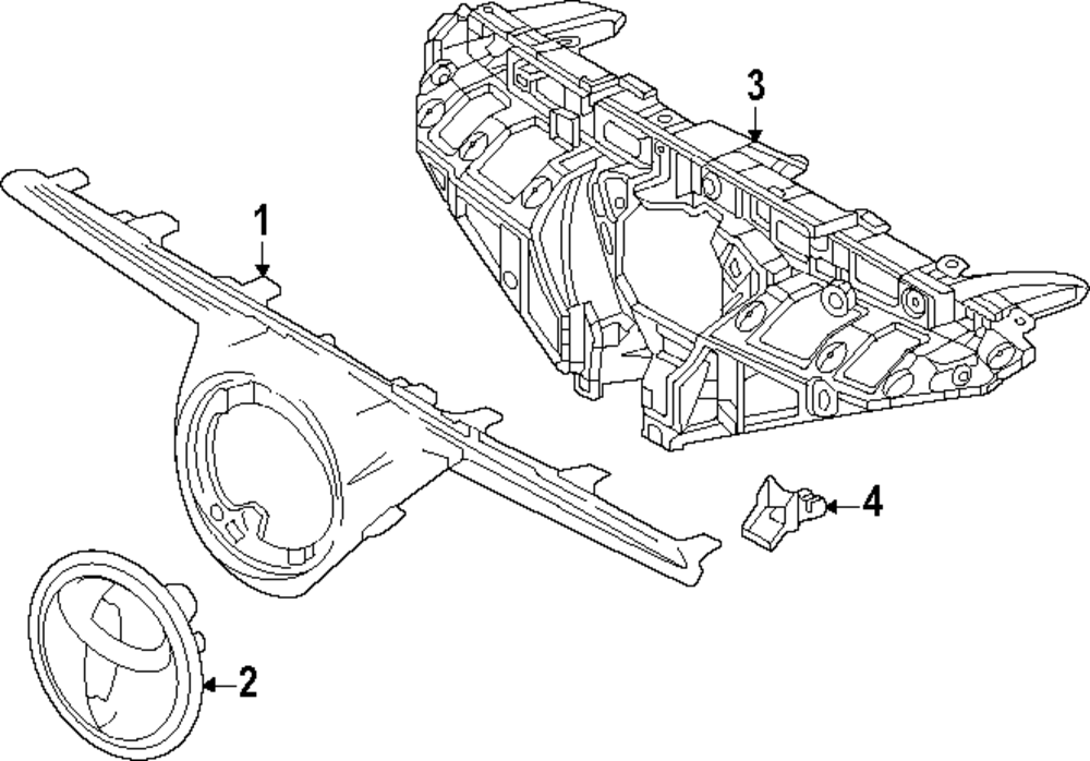 2023-2024 Toyota Corolla Cross Grille Bracket 53114-0A110 | OEM Parts ...