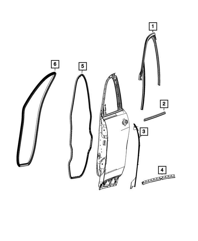 2023 Dodge Hornet Front Door Glass Run Weatherstrip, Right 68607082AA ...