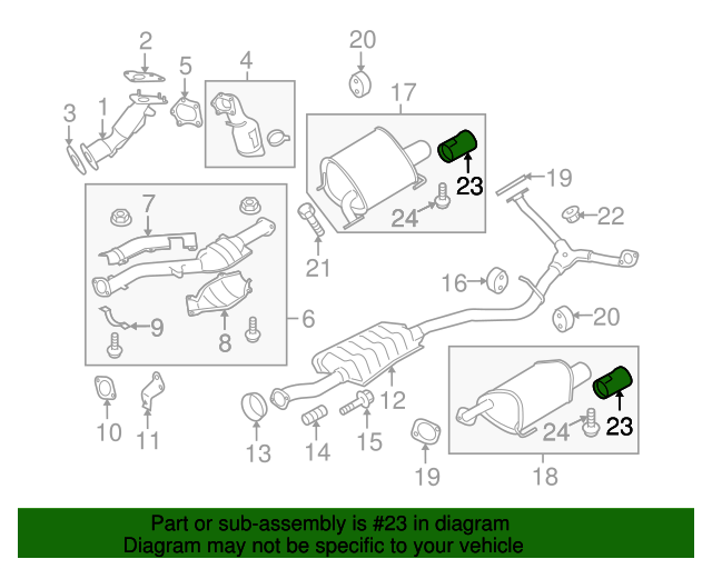 2008-2020 Subaru Tailpipe Extension 44370FG002 | Subaru Parts Store