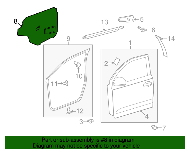 2008-2014 Scion xD Water Shield 67832-52240 | Toyota Parts Center