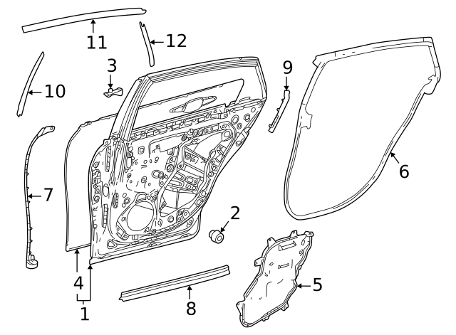67872-62020 - Door Weather-Strip - 2021-2023 Toyota Mirai | OEM Genuine ...