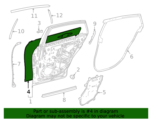 67114-62020 - Door Outer Panel 2021-2023 Toyota Mirai | AutoNationParts.com