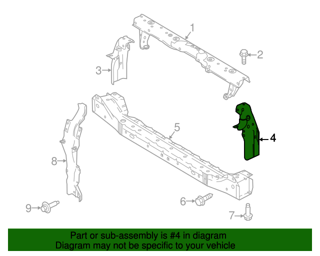 2013-2020 Nissan Leaf Side Support - Driver's Side (LH) F2521-3NFMA ...