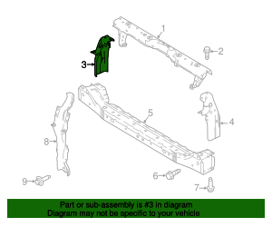 2013-2024 Nissan LEAF Side Support F2520-3NFMA | Temecula Nissan Parts
