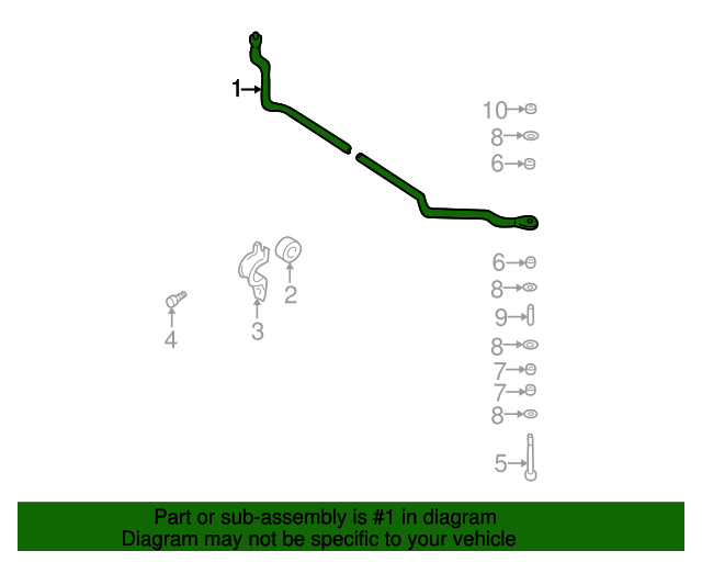 1999-2004 Nissan Frontier Suspension Stabilizer Bar 54611-4S101 ...