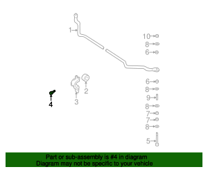 1998-2004 Nissan Stabilizer Bar Bolt 01125-03161 | Temecula Nissan Parts