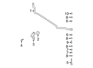 1999-2004 Nissan Frontier Suspension Stabilizer Bar 54611-4S101 ...