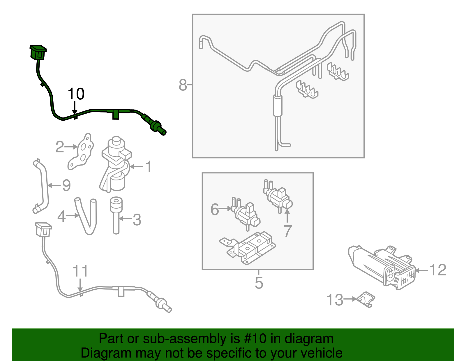 2012-2013 Mazda 3 Oxygen Sensor LFJD-18-8G1A | AutoNationParts.com