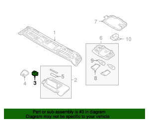 2009-2015 Infiniti Sun-Visor Holder 96409-JJ50A | Infiniti of Orland Park