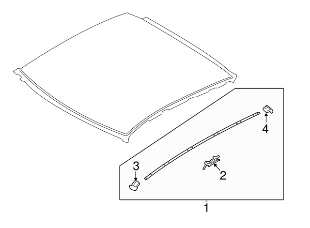 2012-2017 Hyundai Veloster Roof Molding 87231-2V000 | OEM Parts Online