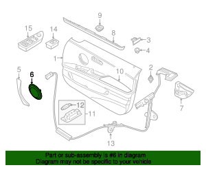 51417144555 - 2006-2012 BMW Speaker Cover (51-41-7-144-555) | BMW of ...
