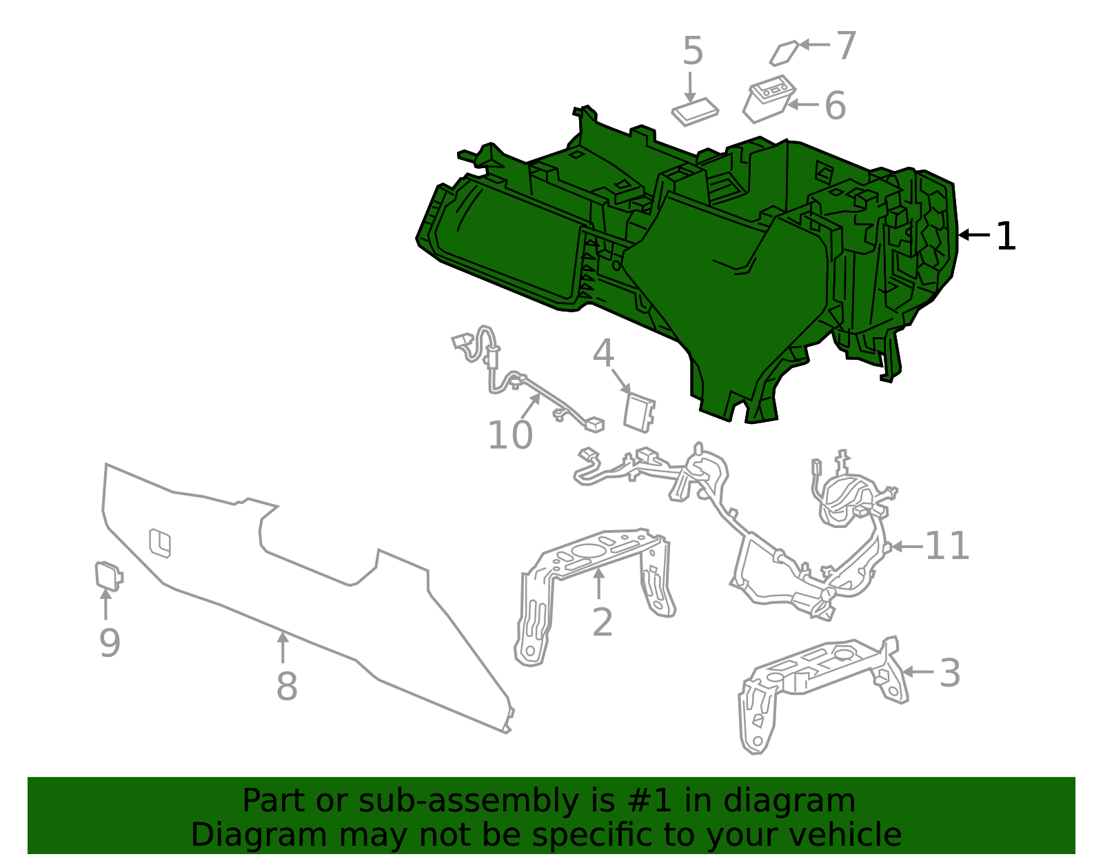 2019-2023 GM Console Assembly 85160974 GM | GMPartsDirect.com