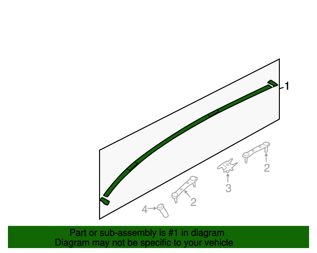 2017-2023 Subaru Impreza Roof Molding 91046FL24A | Subaru Parts Plus