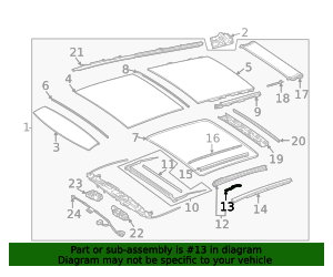 167-782-13-00 - Sunroof Deflector Hardware Kit 2020-2024 Mercedes-Benz ...