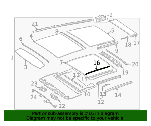 2020-2023 Mercedes-Benz Sunroof Opening Trim 167-782-09-00 ...