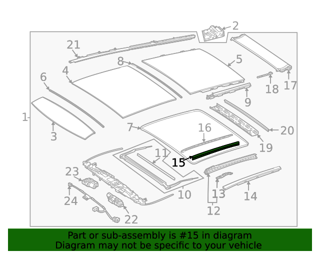 2020-2021 Mercedes-Benz Trim Slide, Tilt Roof 167-780-35-00 | Mercedes ...
