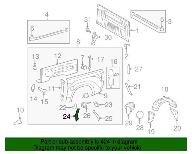 2007-2013 Toyota Tundra Skirt 65601-0C010 | Toyota Parts Center