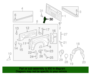 66101-0C020 - Tailgate Hinge 2007-2013 Toyota Tundra | AutoNationParts.com