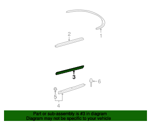 75741-33190-E0 - Door Molding 2002-2004 Lexus | AutoNationParts.com