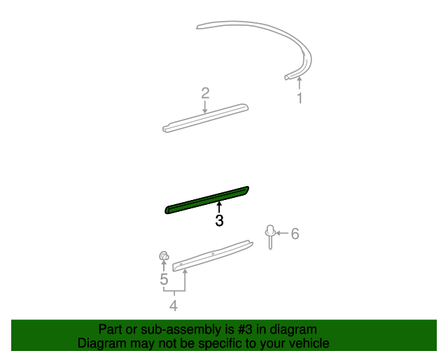 75741-33190-E0 - Door Molding 2002-2004 Lexus | AutoNationParts.com