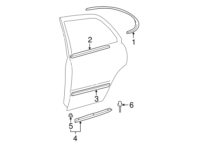 75741-33190-E0 - Door Molding 2002-2004 Lexus | AutoNationParts.com