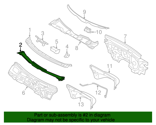 2012-2018 Audi Cross-Member 4G0-805-310-A | Audi USA Parts