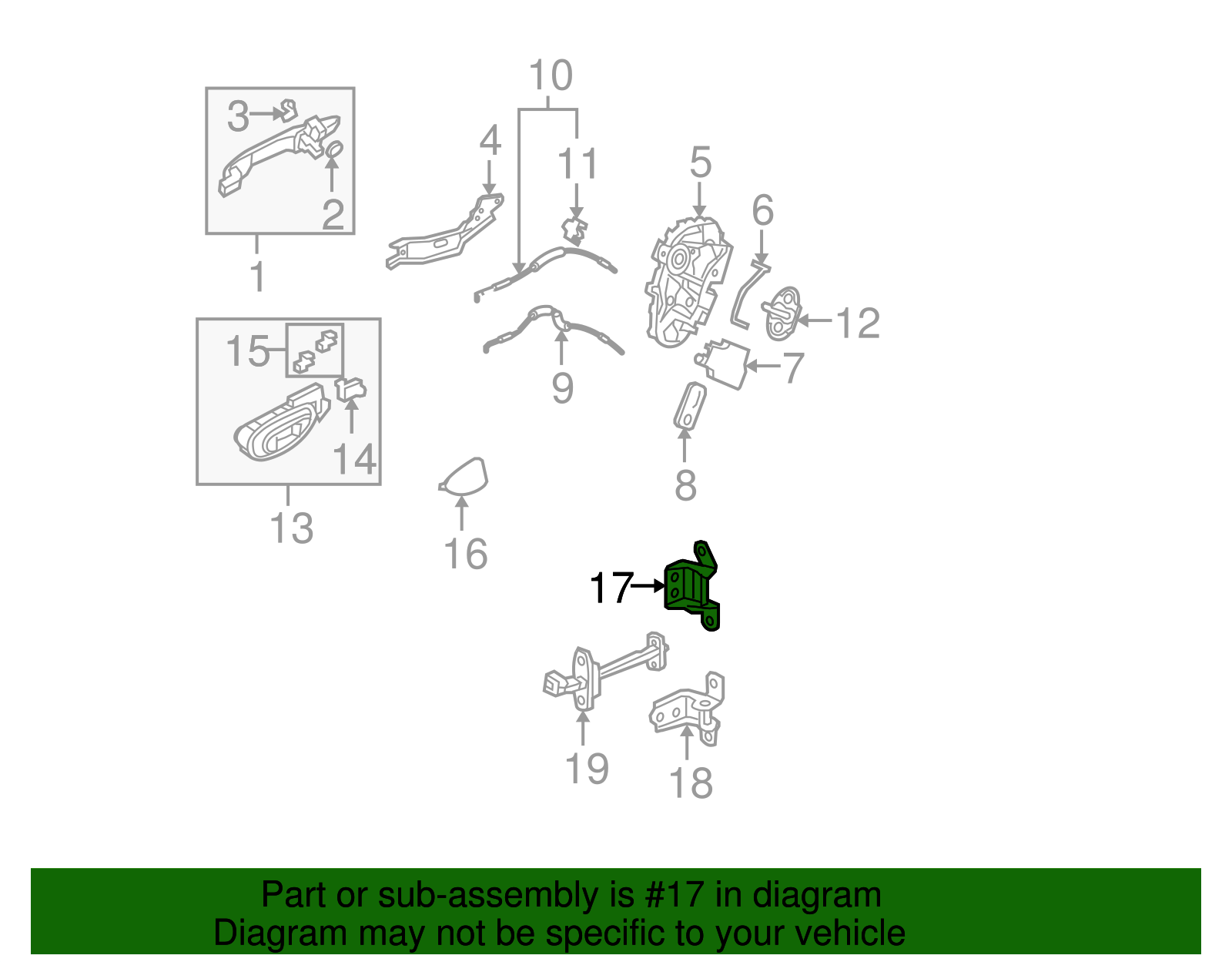 67910-SLA-H11ZZ - Upper Hinge 2006-2011 Honda Civic | Honda Parts Online