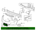 2017-2025 Cadillac XT5 Front License Plate Bracket 84740003 GM ...