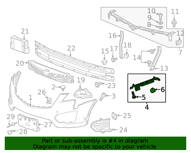 2017-2023 Cadillac XT5 Front Passenger Side Bumper Fascia Guide ...