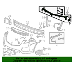 2019-2022 Cadillac XT5 Front Bumper Fascia Center Support 84572774 ...
