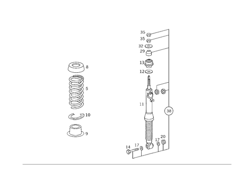 Rear Springs and Suspension Used with Self-Levelling Device for 1996 ...