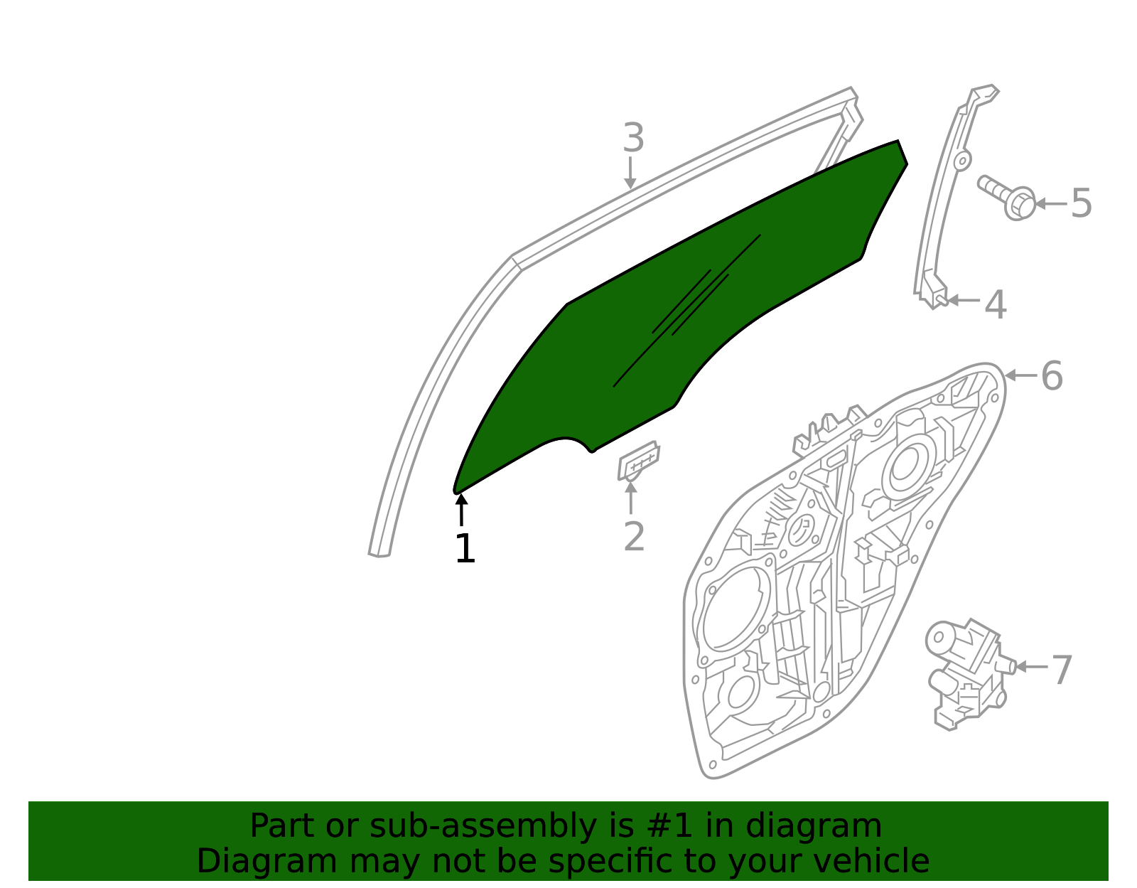 2020-2022 Hyundai Sonata Door Glass 83411-L1010 | Hyundai Wholesale Direct