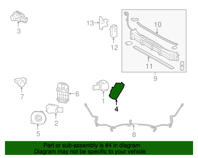 89348-47040-B0 - Park Sensor Retainer - 2016-2022 Toyota | OEM Genuine ...