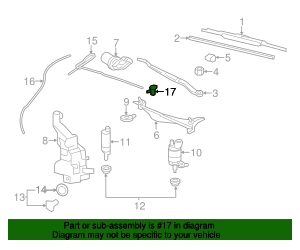 2008-2015 Cadillac CTS Windshield Washer Nozzle 25815793 ...
