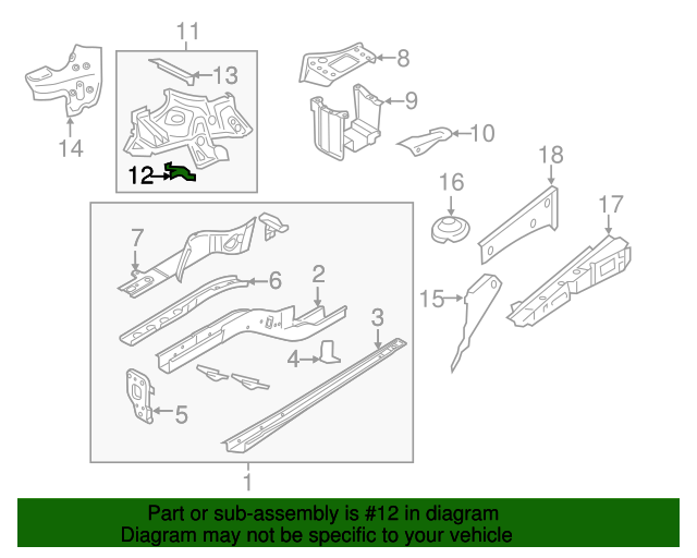 2015-2018 Audi Headlamp Bracket 8U0-805-607-A | Audi USA Parts