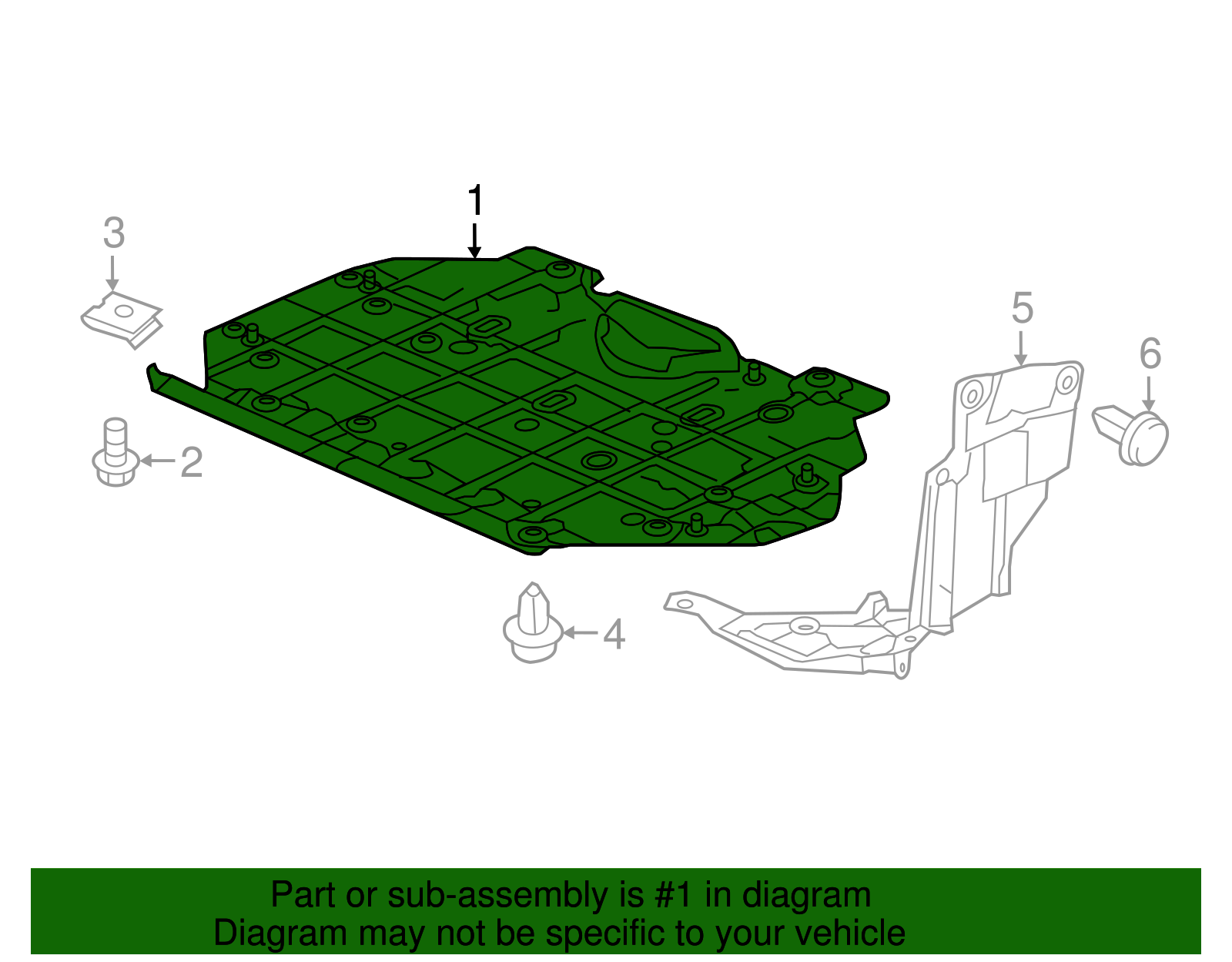 74111-T7W-A00 - Under Cover 2016-2022 Honda HR-V | Honda Parts Online