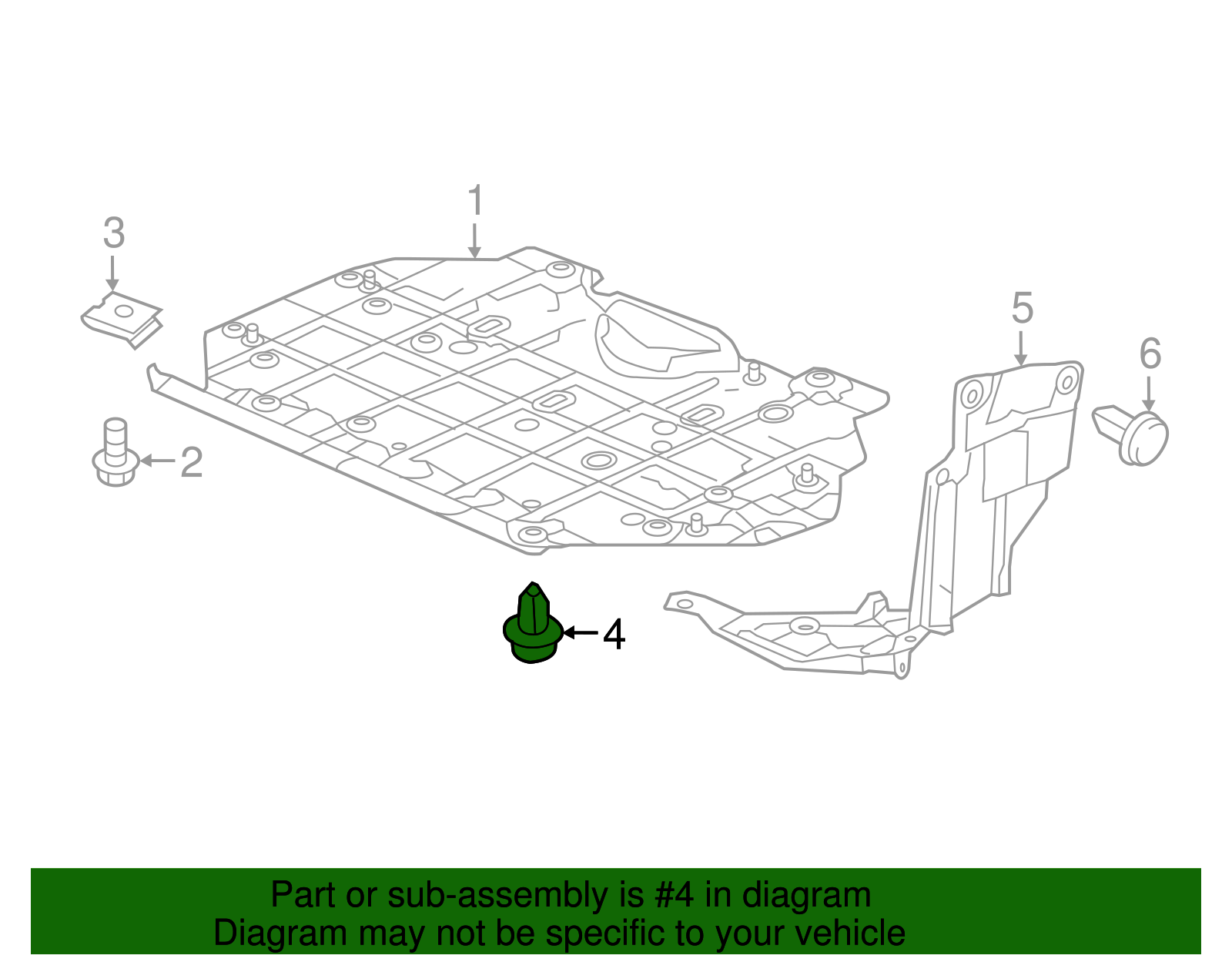 91514-TG1-T01 - 2015-2022 Honda - Clip Cover (Lower) | Genuine Honda Parts